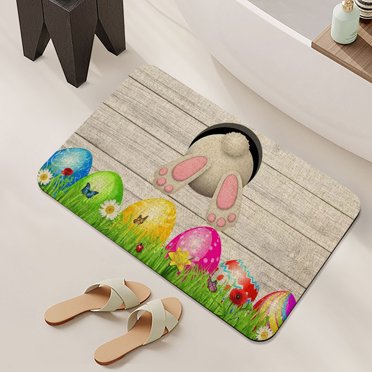 Welcome Easter Decorative Doormat, Spring Easter Holiday Floor Non Slip ...