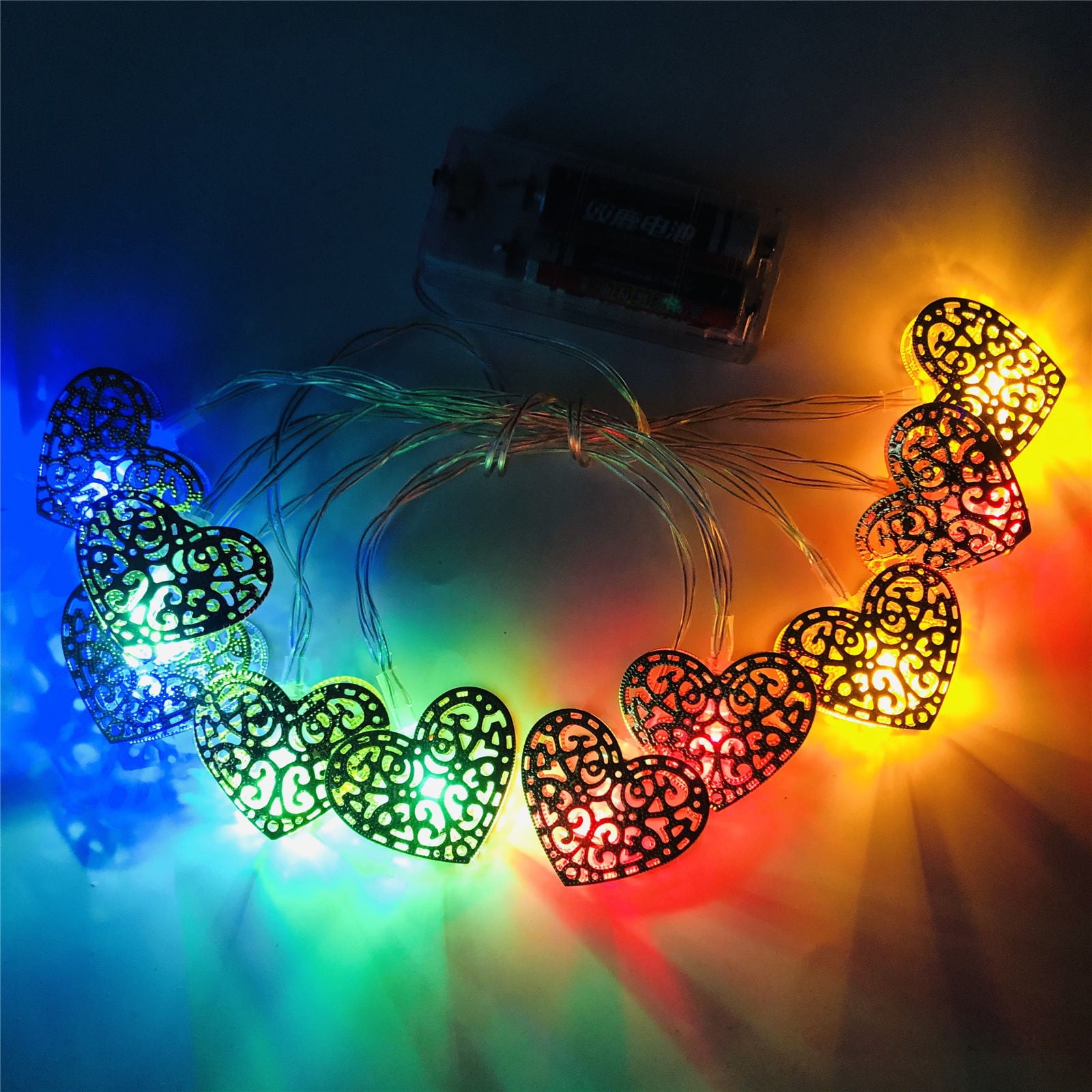 Aihimol Happy Valentine's Day String Lights,10/20 LED Heart Shape ...
