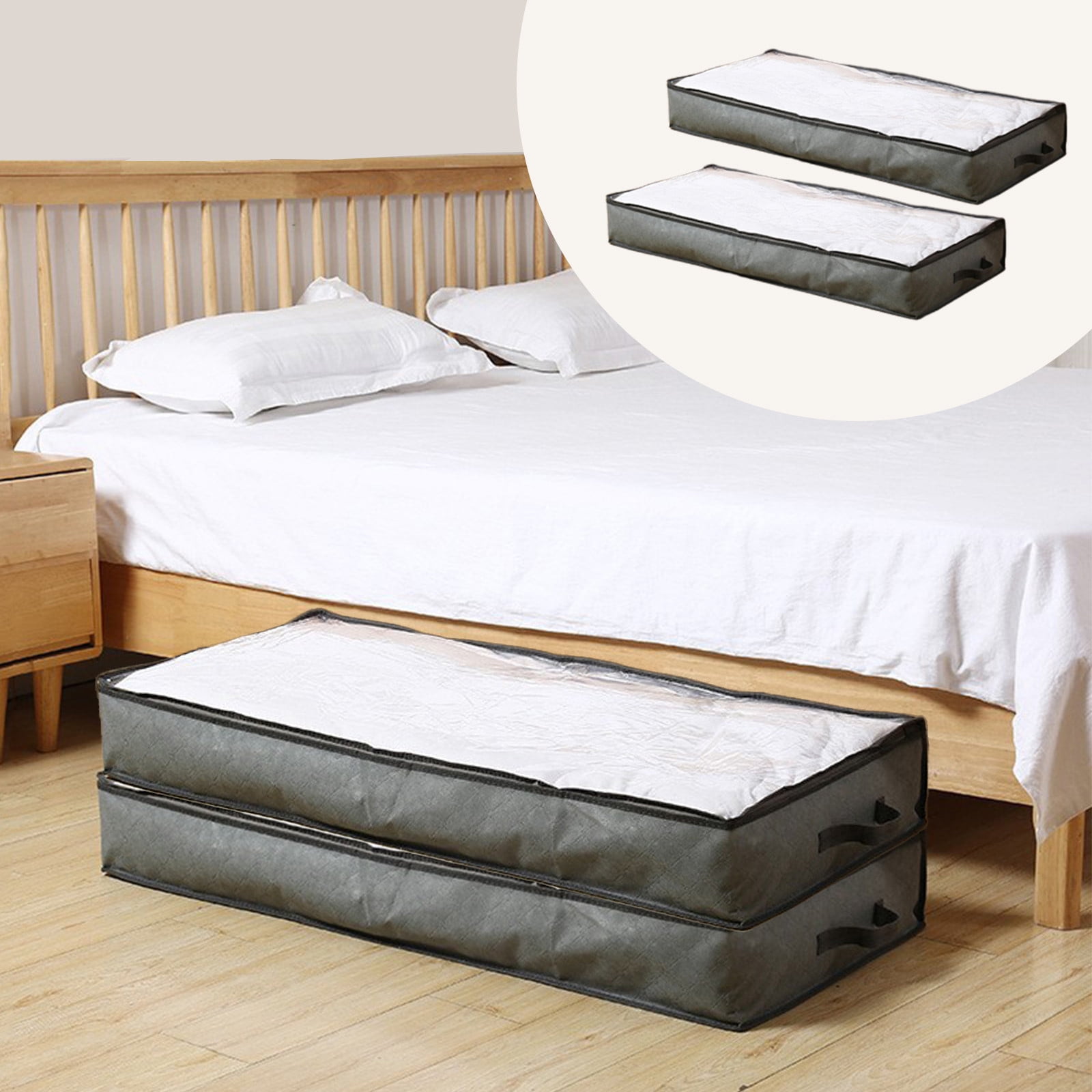 Aihimol Low Profile Under Bed Storage Bag Large Capacity Under Bed ...