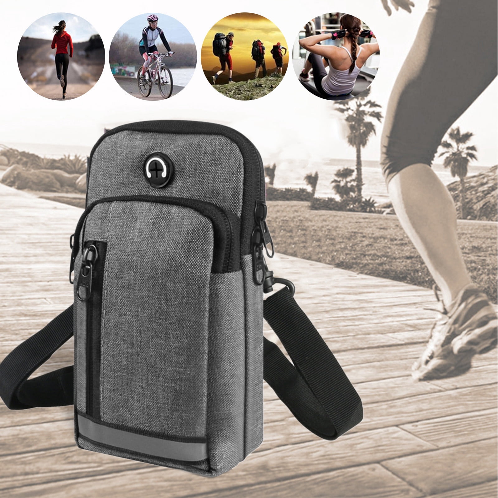 Aihimol Multifunctional Cell Phone Arm Bag, Removable Shoulder Strap ...