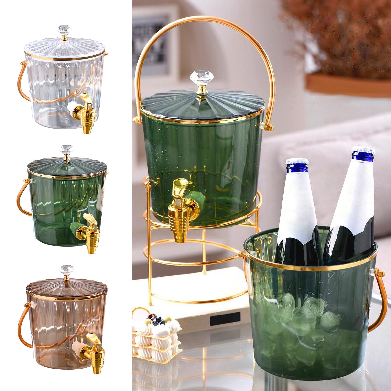 Aihimol Outdoor Garden Beach With Handle Faucet Ice Bucket, 2.2L ...