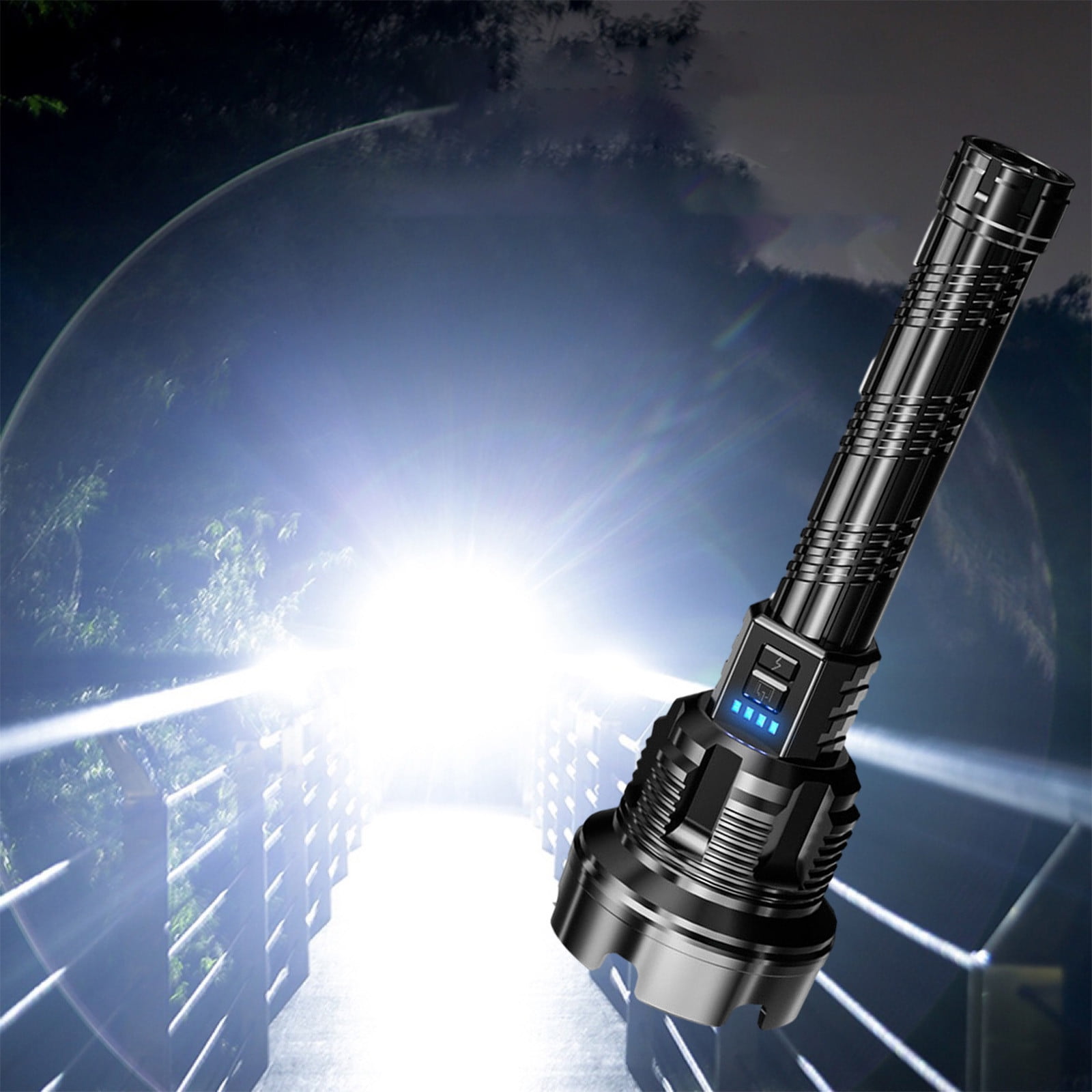 Aihimol Outdoor Strong Light Torch, Usb Rechargeable Outdoor Long Range ...