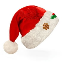 Aihimol Glowing Santa Hat, Santa Hat, Adult Christmas Holiday Hat ...