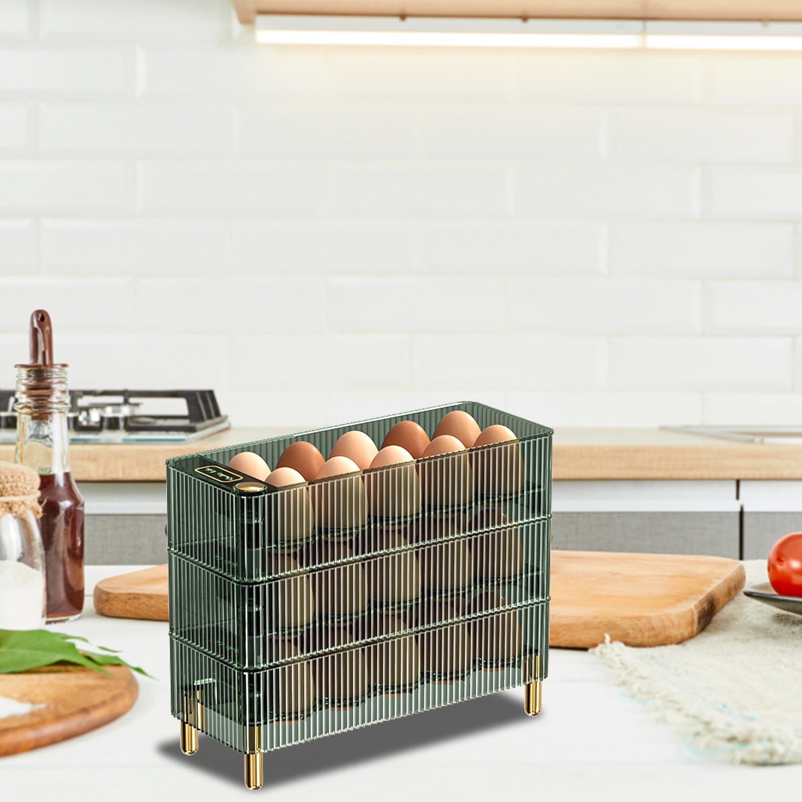 Aihimol Refrigerator Side Door Swivel Eggs Storage Box, Eggs Holder ...