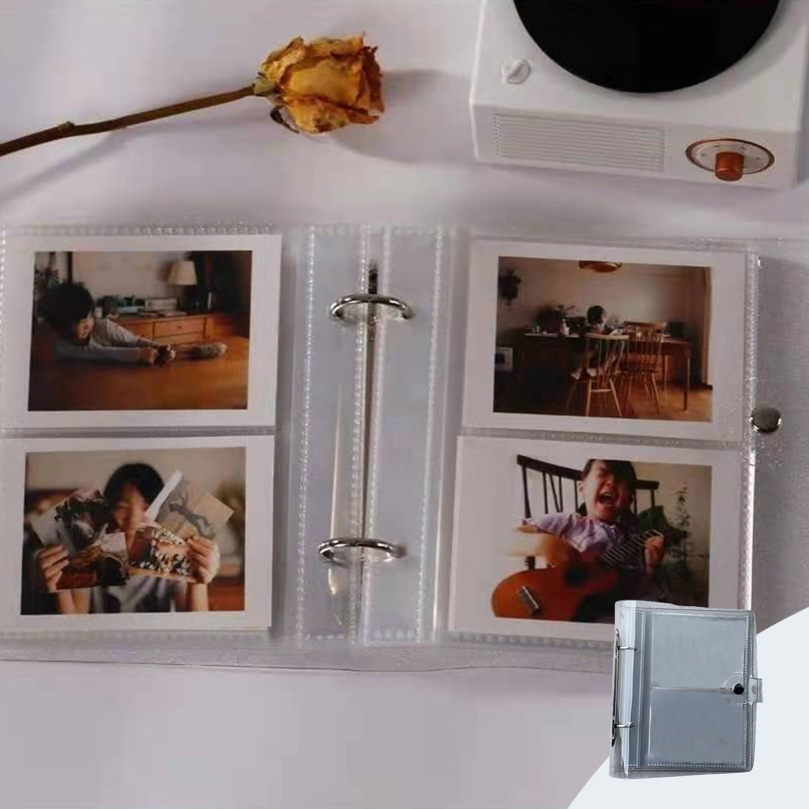 Aihimol Small Photo Album Photo Storage Book With Translucent Frosted ...