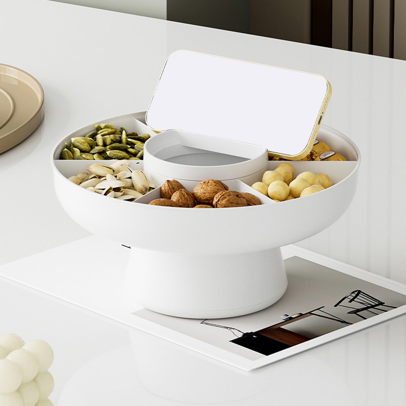 Aihimol Snack Tray, Creative Fruit Tray, 5segmented Candy Containers ...