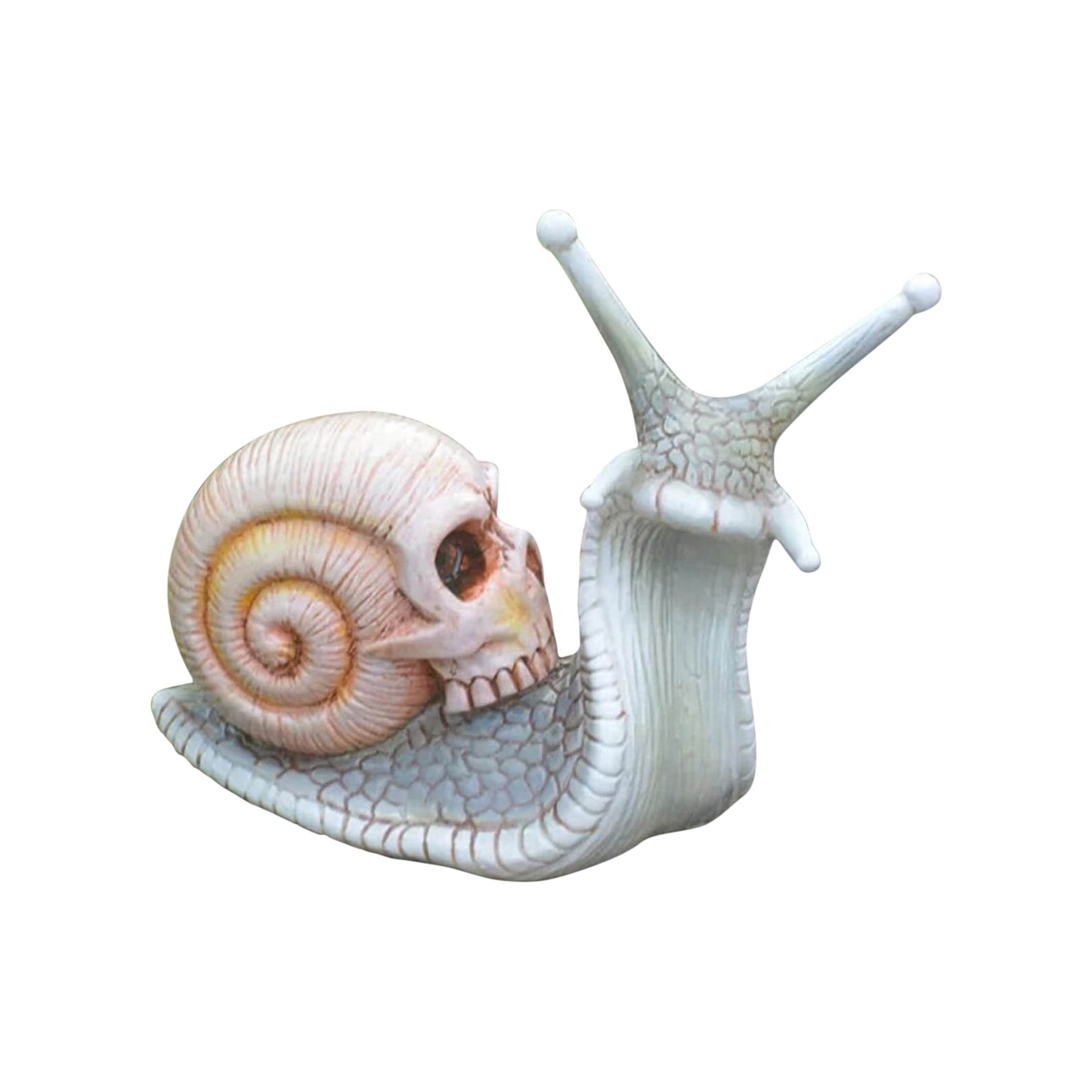 Aihimol Snail Skull Sculpture Gothic Decoration, Garden Snail Statue ...