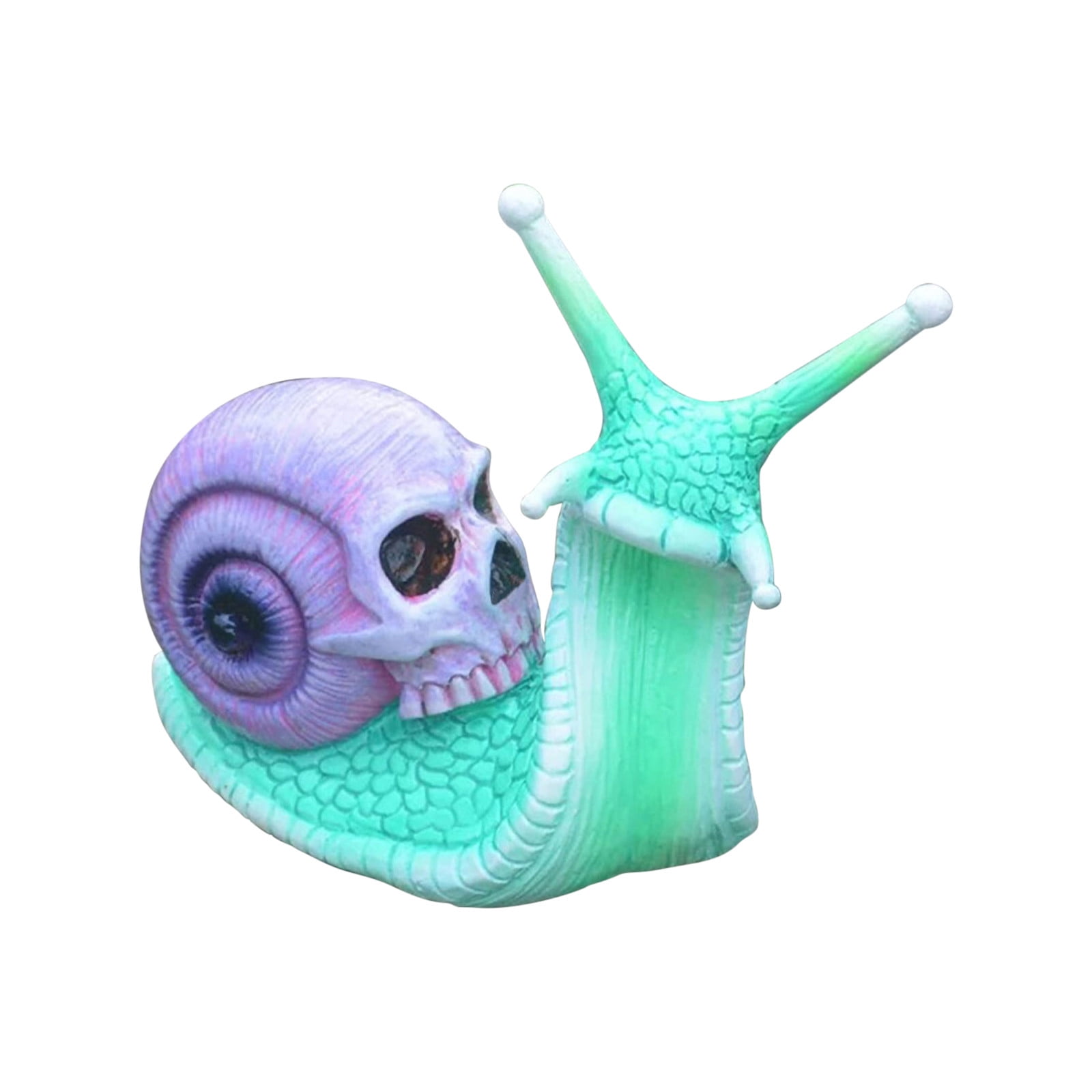Aihimol Snail Skull Sculpture Gothic Decoration, Garden Snail Statue ...