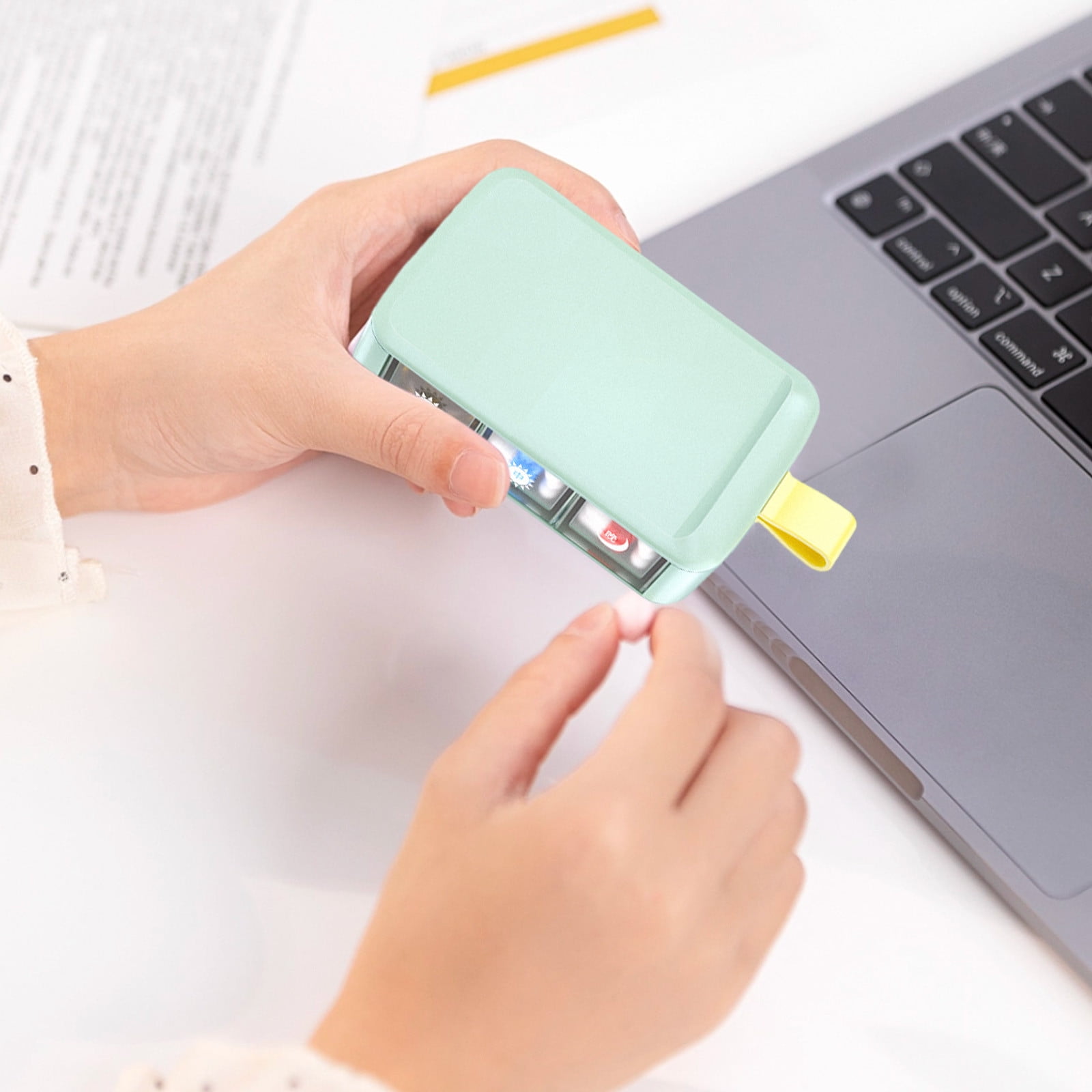 Aihimol Storage Box Portable Box 3 Compartments Drug Storage Box ...