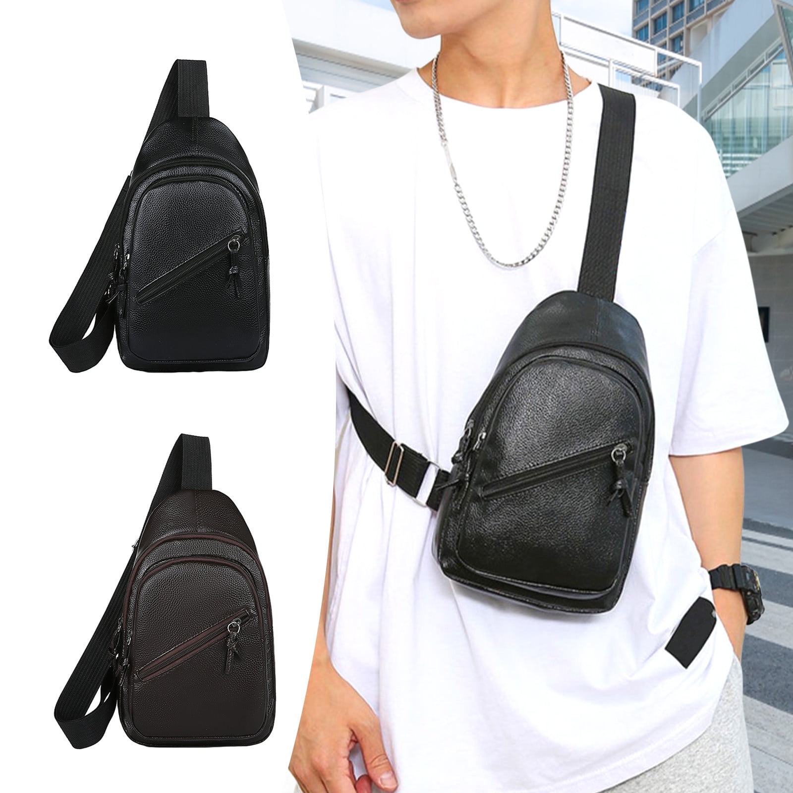 Aihimol Strap Bag Crossbody Backpack With Hole Strap Backpack Hiking ...