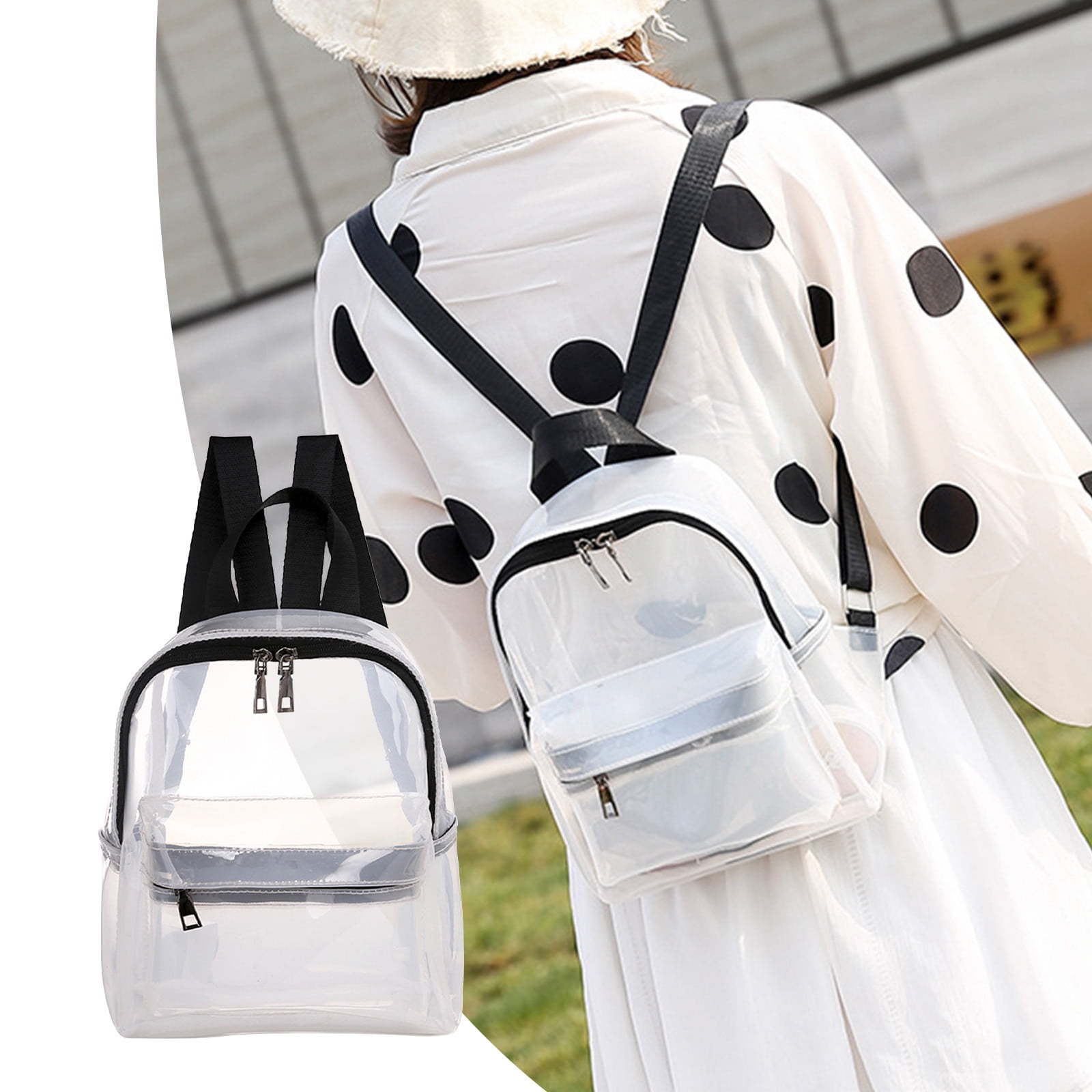 Aihimol Transparent Backpack Pvc Storage Bag Large Capacity Student Bag ...