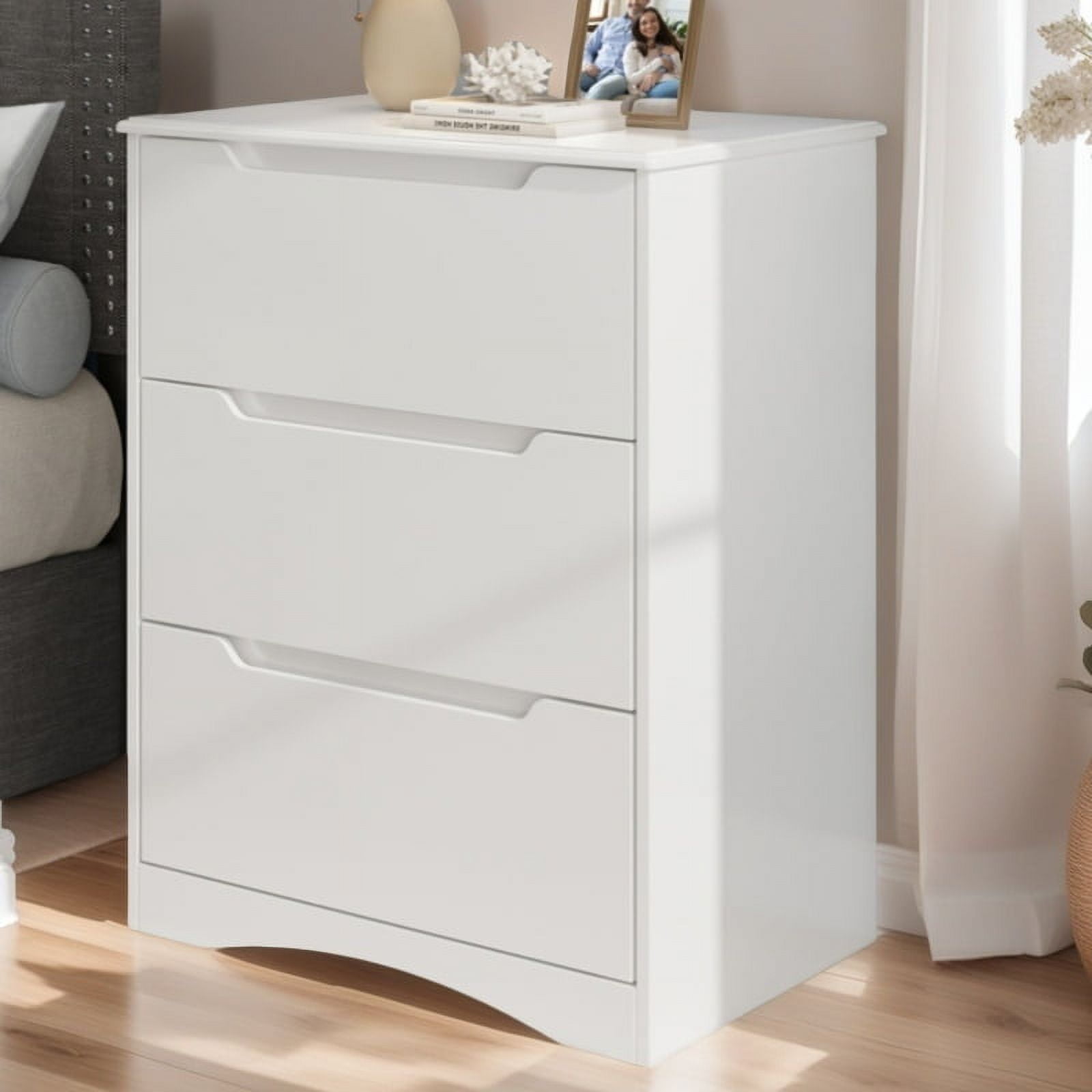 Free Shipping! Aiho 3 Drawer Dresser, Wood Chest Drawers Cabinet with ...