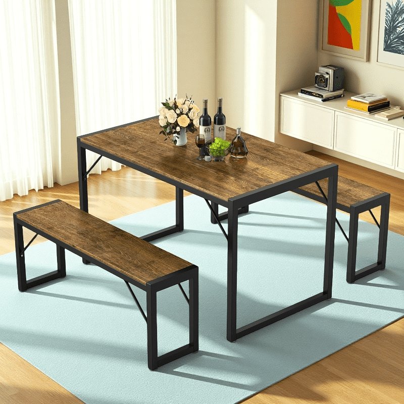Aiho 4-piece Dining Table Set , Dining Rooms Set for Kitchen , Retro ...