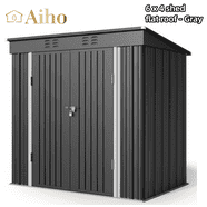 Aoxun Outdoor Metal Storage Shed for Backyard, Garden, Tool Home Yard 6 ...