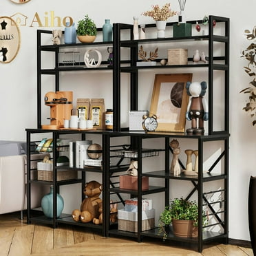 Walsunny 5 Tiers Large Bookshelf, Industrial Modern Book Rack, Tall ...