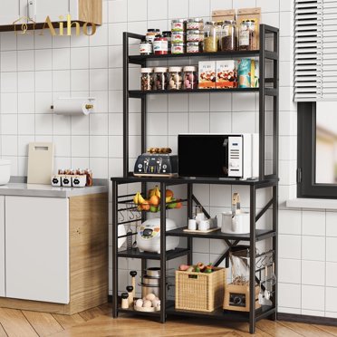 Tribesigns Kitchen Bakers Rack with Power Outlets, 5 Tier Microwave ...