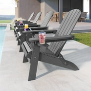 Furryfection Foldable Adirondack Chair with Ottoman, All-Weather ...