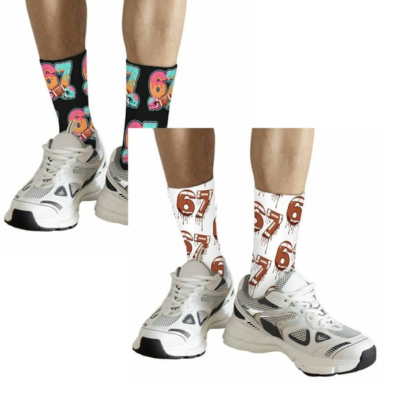 Aihuaihua 67 Socks for Boys Girls Women Men Six Seven Meme Design Funny ...
