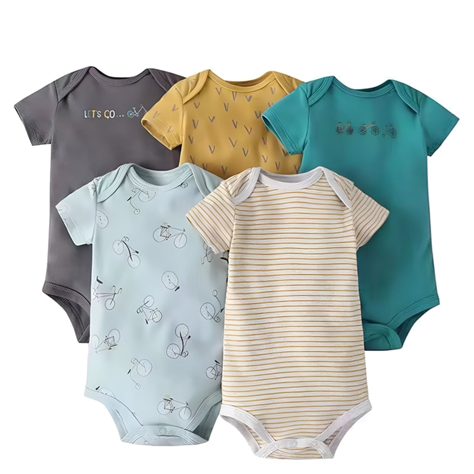 Aihuaihua Baby Boy Clothes Unisex Short Sleeve Triangle Trendy Cute ...