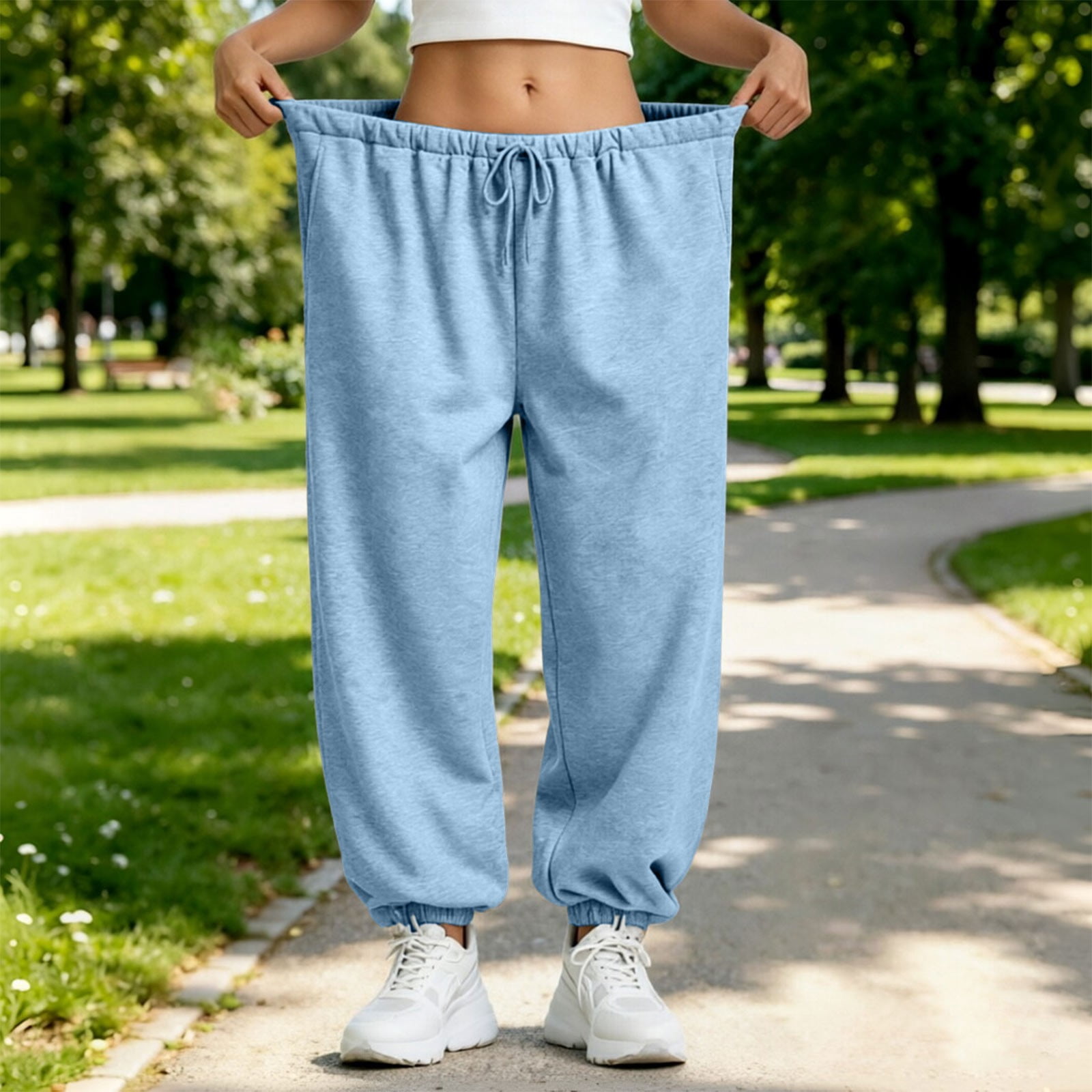 Aihuaihua Barrel Sweatpants for Teen Girls,Women's High Waisted Joggers ...