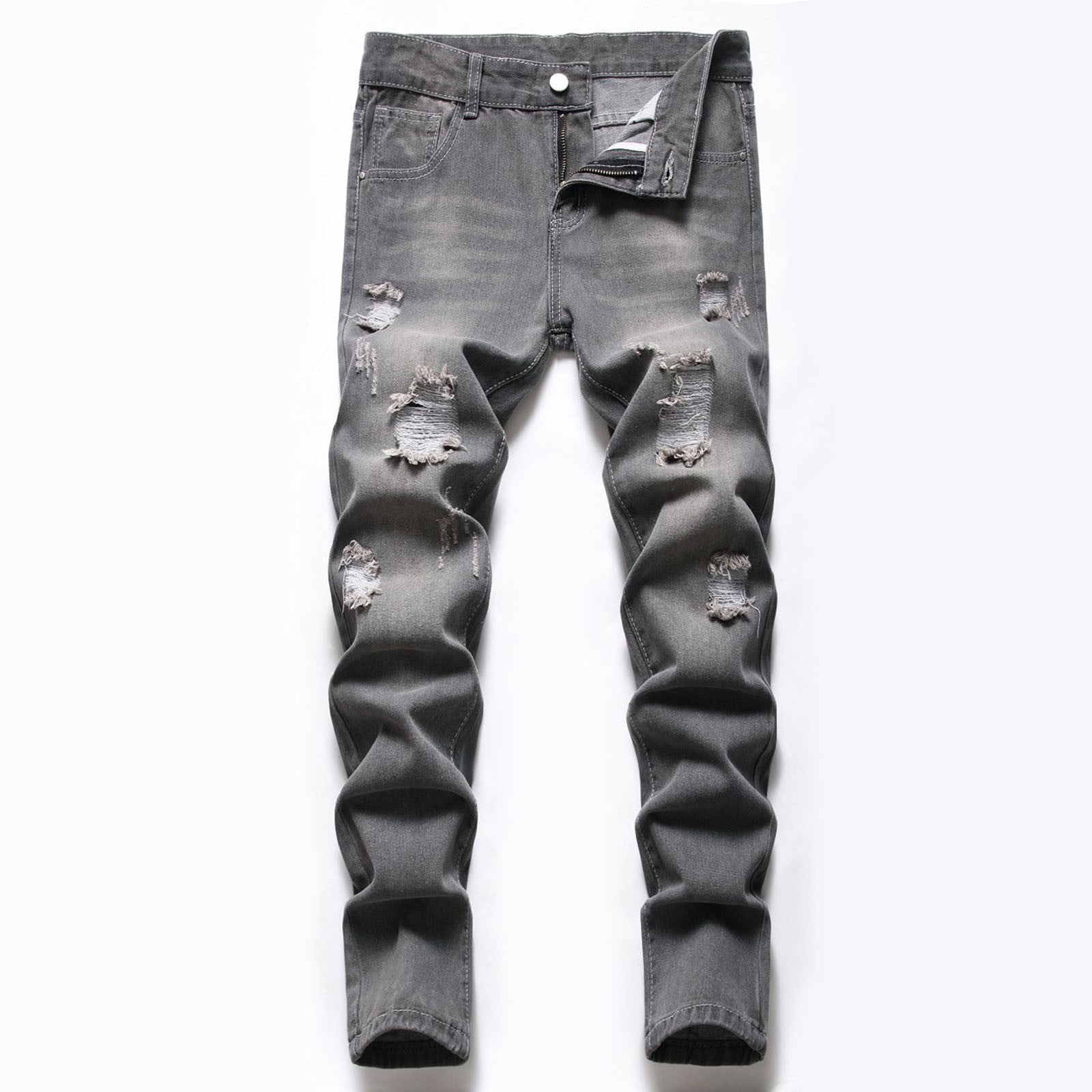 Aihuaihua Boy's Skinny Fit Ripped Destroyed Distressed Stretch Slim ...