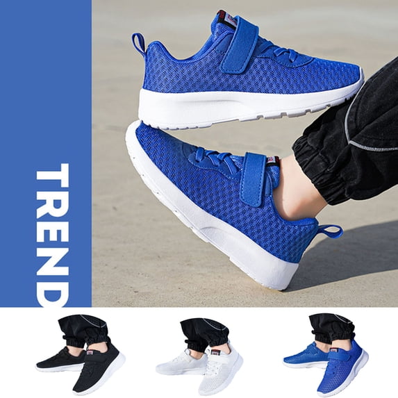 Aihuaihua Boys Girls Athletic Running Shoes Non-Slip Lace Up Adjustable ...