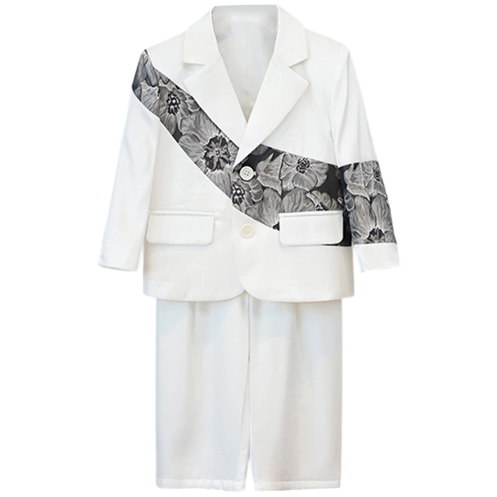 Aihuaihua Boys' Printed Suit Set Formal Tuxedo Dress For Children ...