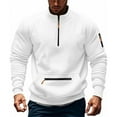 Aihuaihua Color-blocked Sweatshirt for Mens Long Sleeve Quarter Zip ...