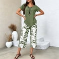 Aihuaihua Cropped Pants Casual Two-Piece Set Asymmetrical Tunic Top ...