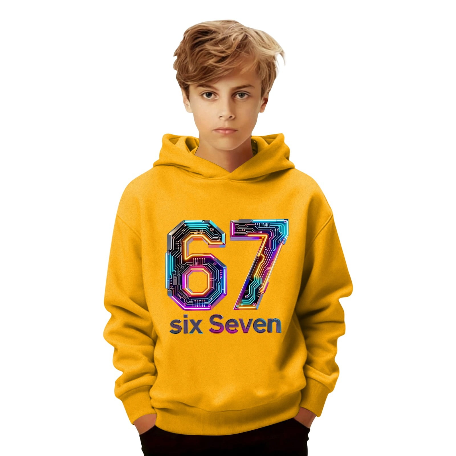 Aihuaihua Funny Six Seven 6 7 Meme, Kids 67 Meme Hoodie Boys Girls ...
