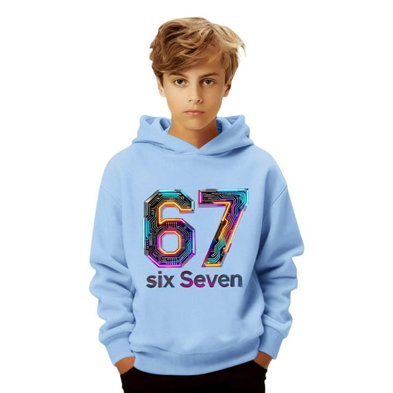 Aihuaihua Funny Six Seven 6 7 Meme, Kids 67 Meme Hoodie Boys Girls ...
