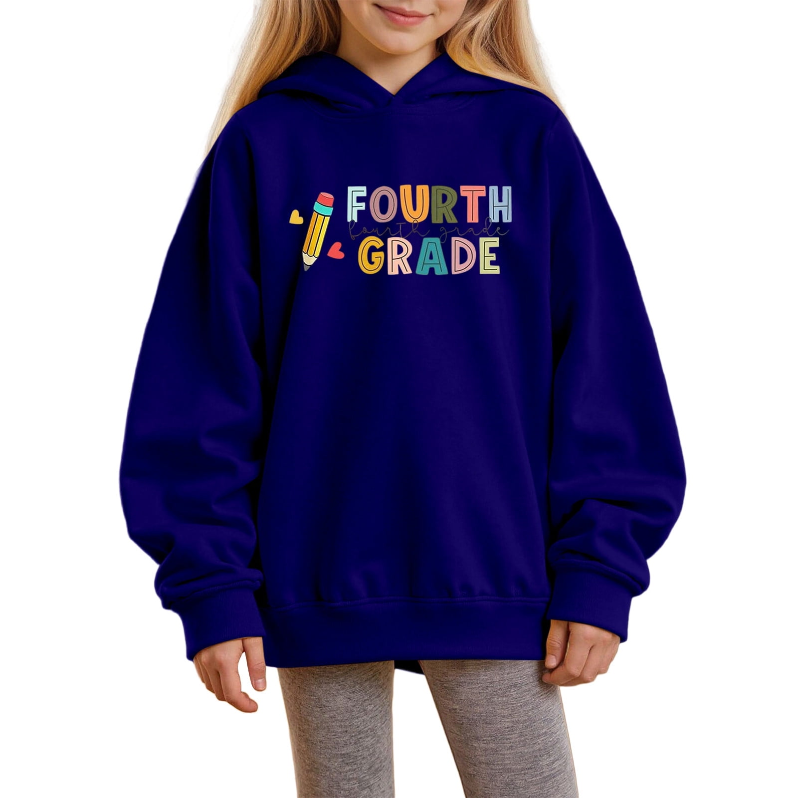 Aihuaihua Girls Back to School Hoodies Fourth Grade Print Preppy ...