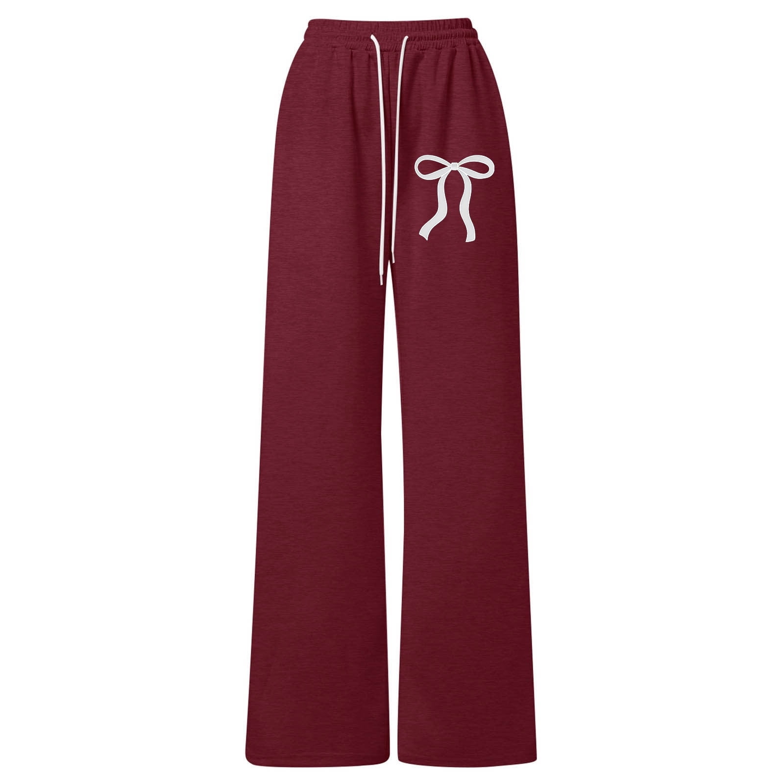 Aihuaihua Girls Baggy Sweatpants with Bows Drawstring Cute Wide ...