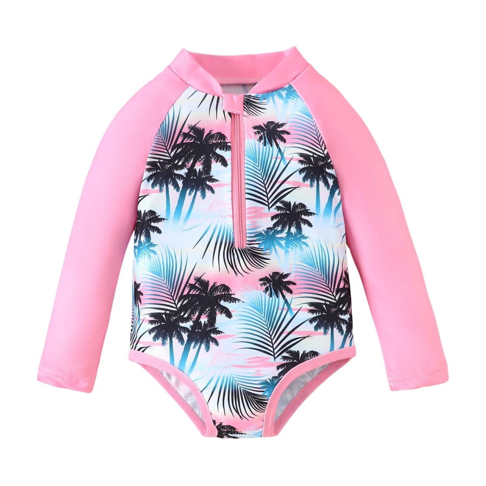 Aihuaihua Girls Long Sleeve Rash Guard Swimsuit for Toddlers and Kids ...