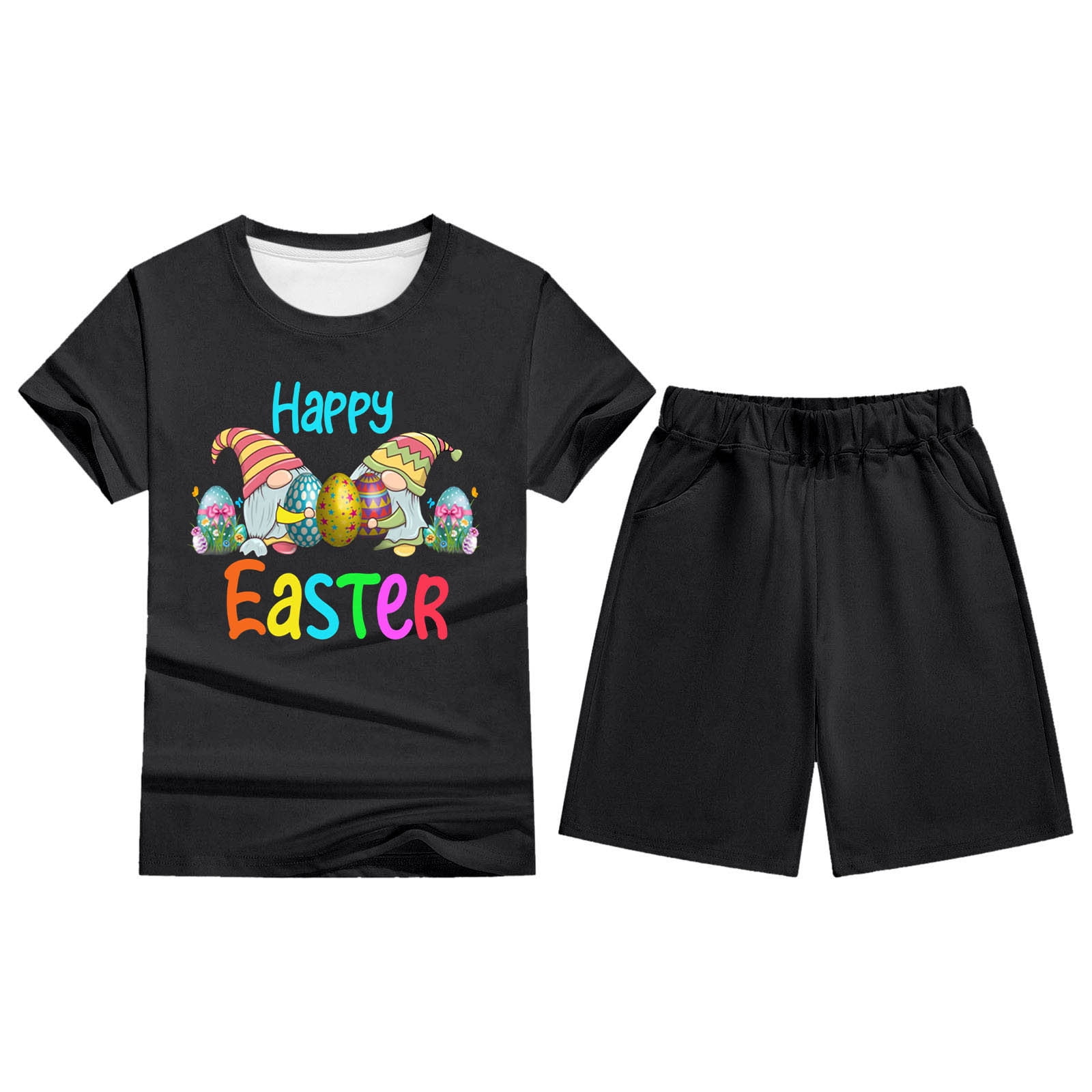 Aihuaihua Girls Outfits Size 14-16 Cute Print T Shirt Top and Shorts ...