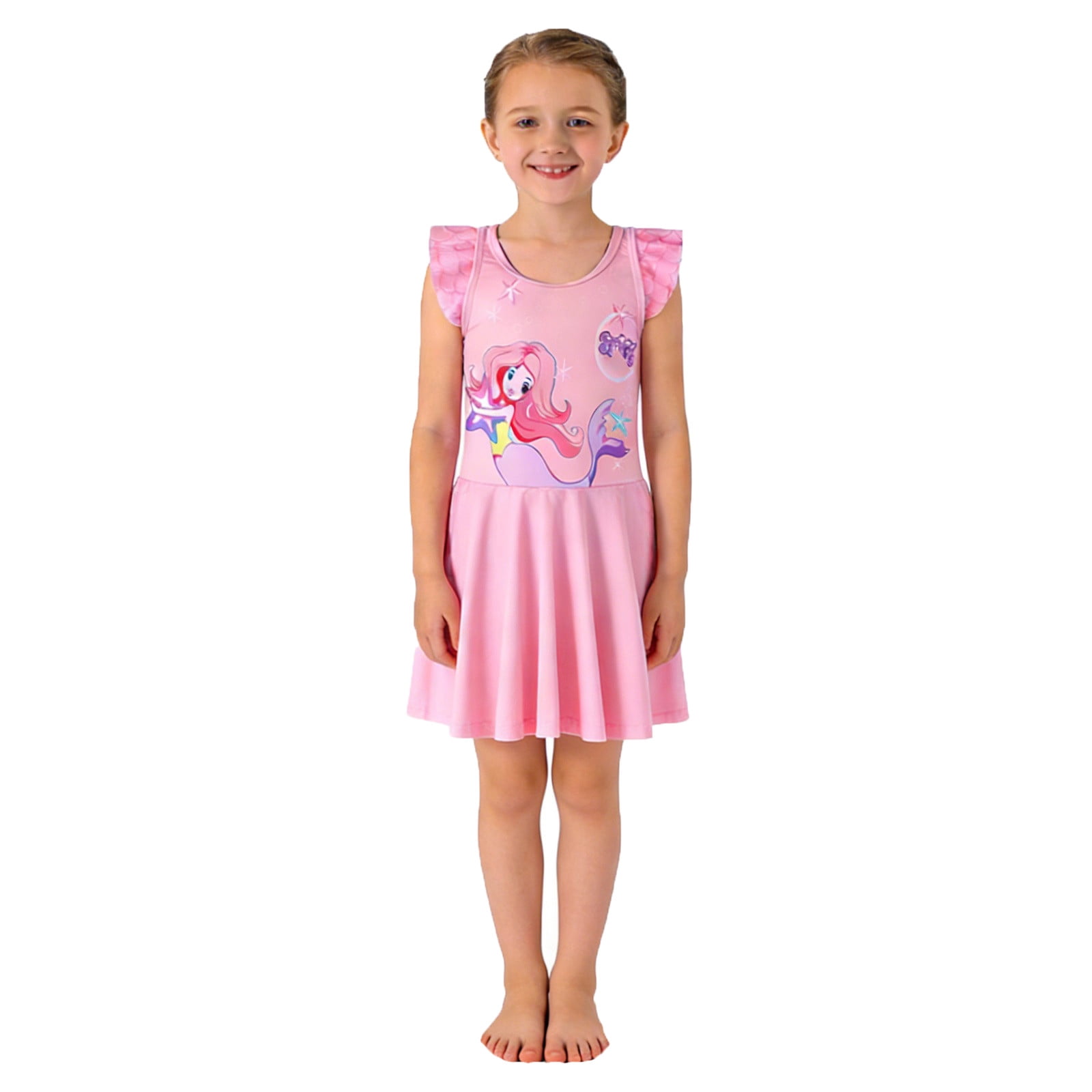 Aihuaihua Girls Swimsuit Sleeveless Bathing Suit for Kids Adventure ...