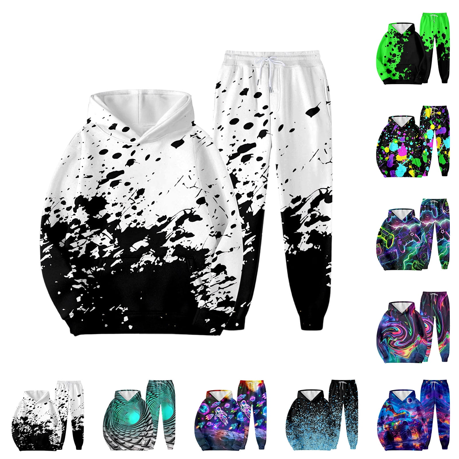 Aihuaihua Hoodies Matching Sets for Boys 3D Print Graphic Hoodies and ...