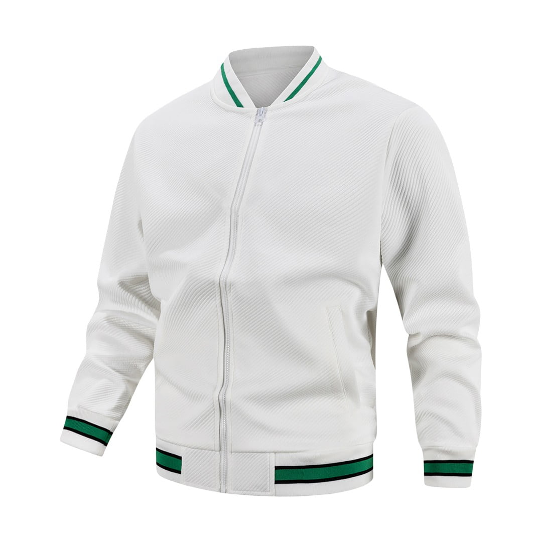 Aihuaihua Men's Baseball Jacket Lightweight Stand Collar Outerwear Slim ...