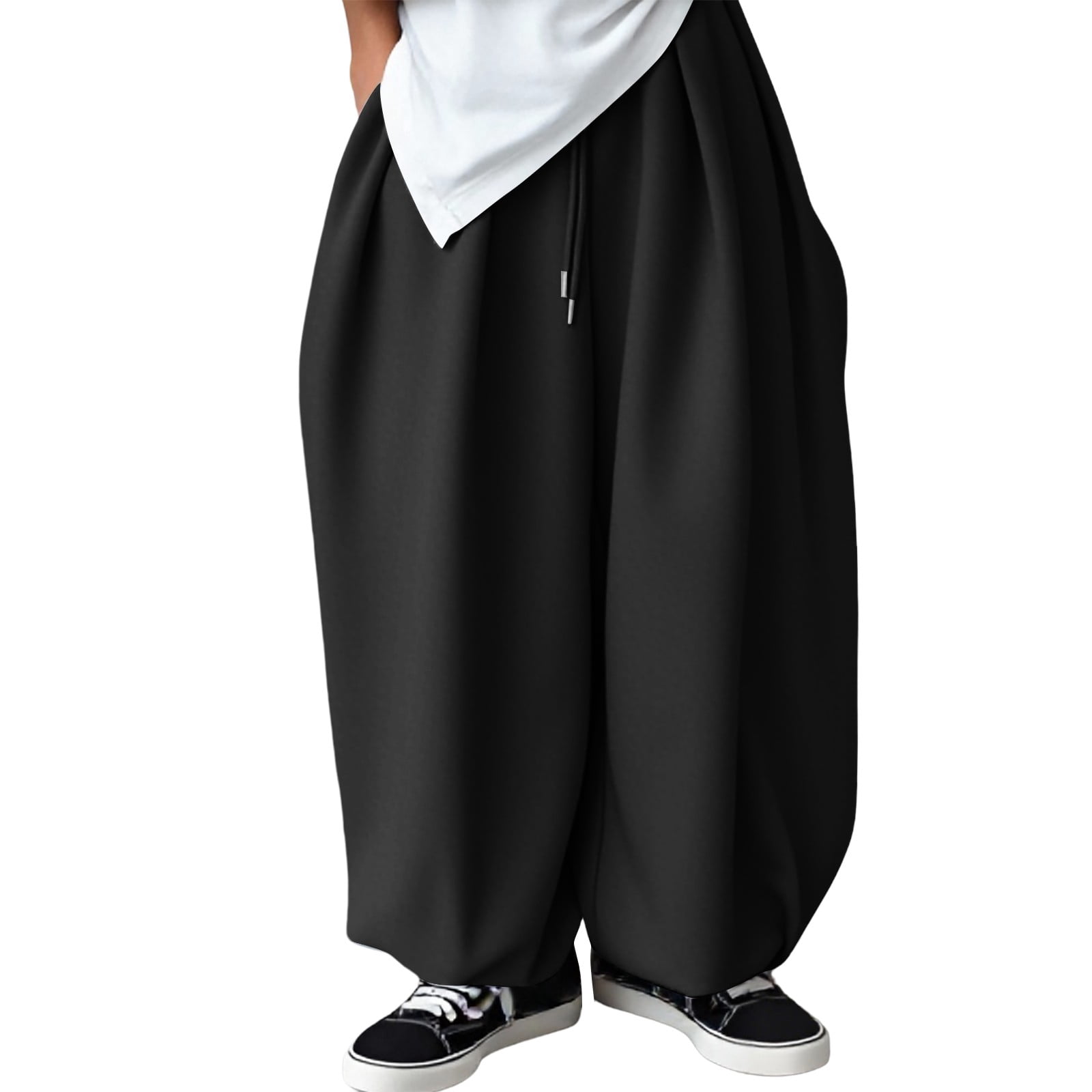 Aihuaihua Men's Casual Pants Loose Fit Comfortable Elastic Waist ...
