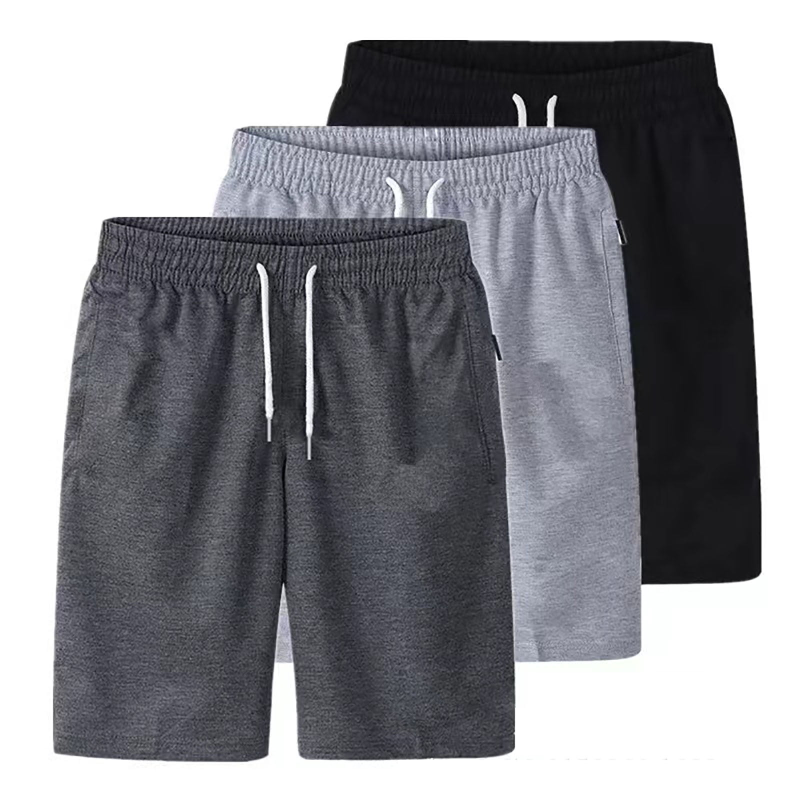 Aihuaihua Mens Sweat Shorts Baggy Knee Length Beach Lounge Shorts ...