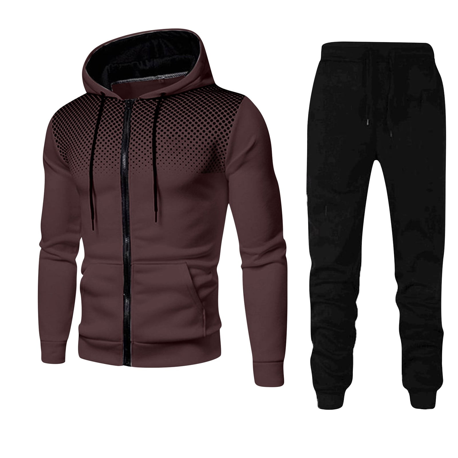 Aihuaihua Mens Tracksuit 2 Piece Set Zip Up Hoodies and Sweapants Set ...