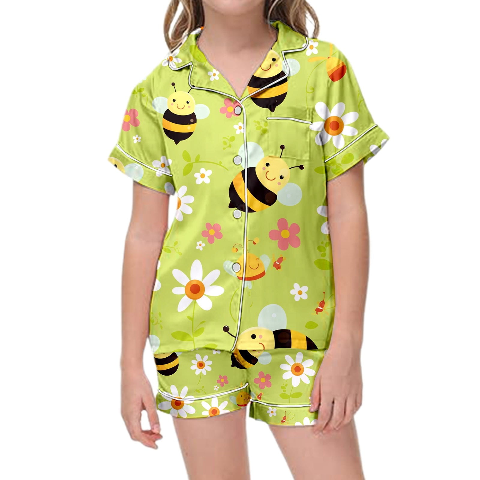Aihuaihua Pajamas for Girls Sets Short Sleeve & Short Pants Outfit ...