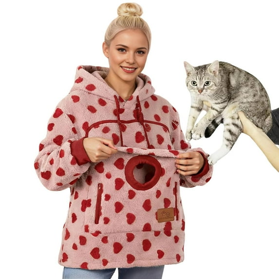 Aihuaihua Pet Carrier Hoodie with Dog Pouch for Women, Fashion Cat ...