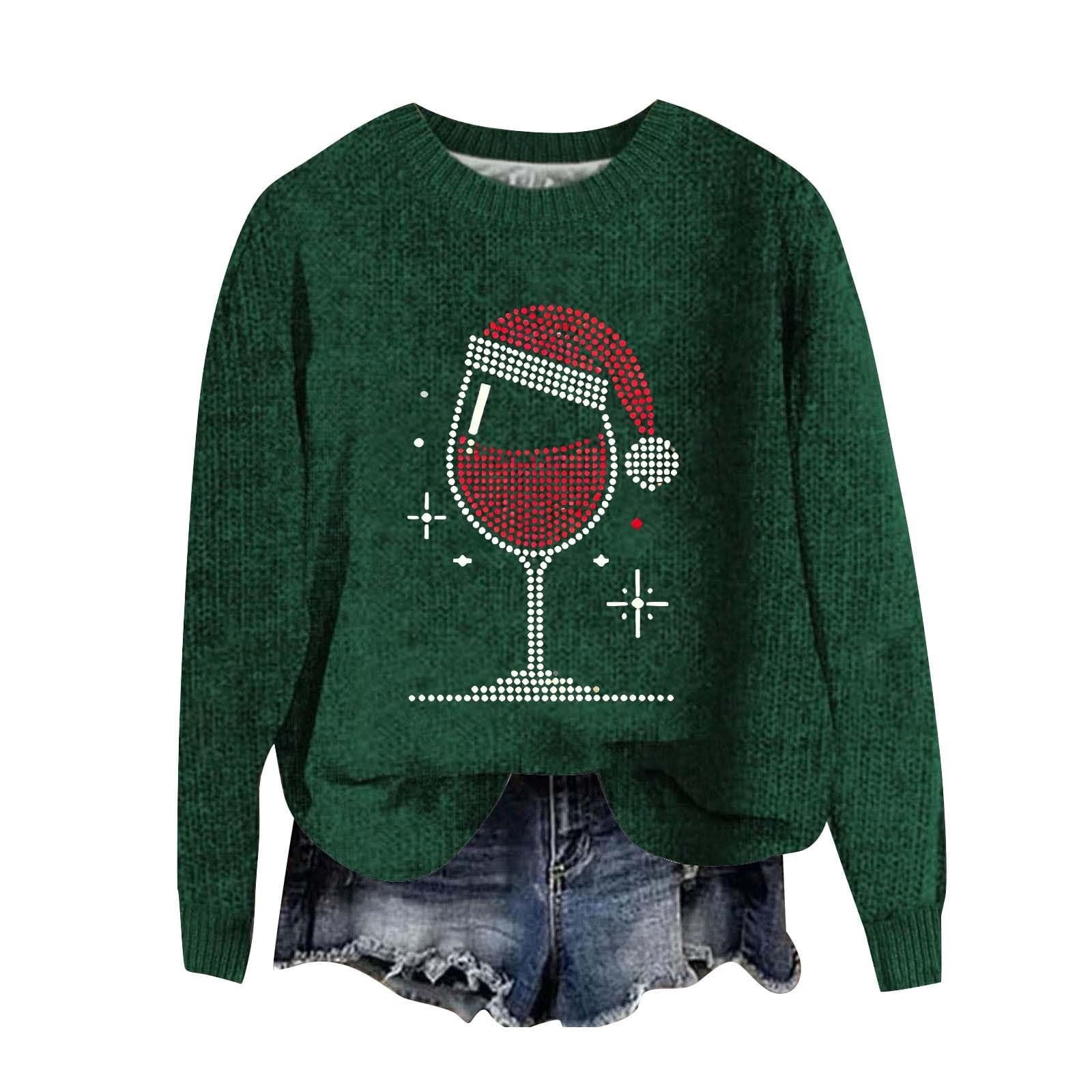 Aihuaihua Snowman Sweaters for Women Festive Regular Fit Ladies' Family ...