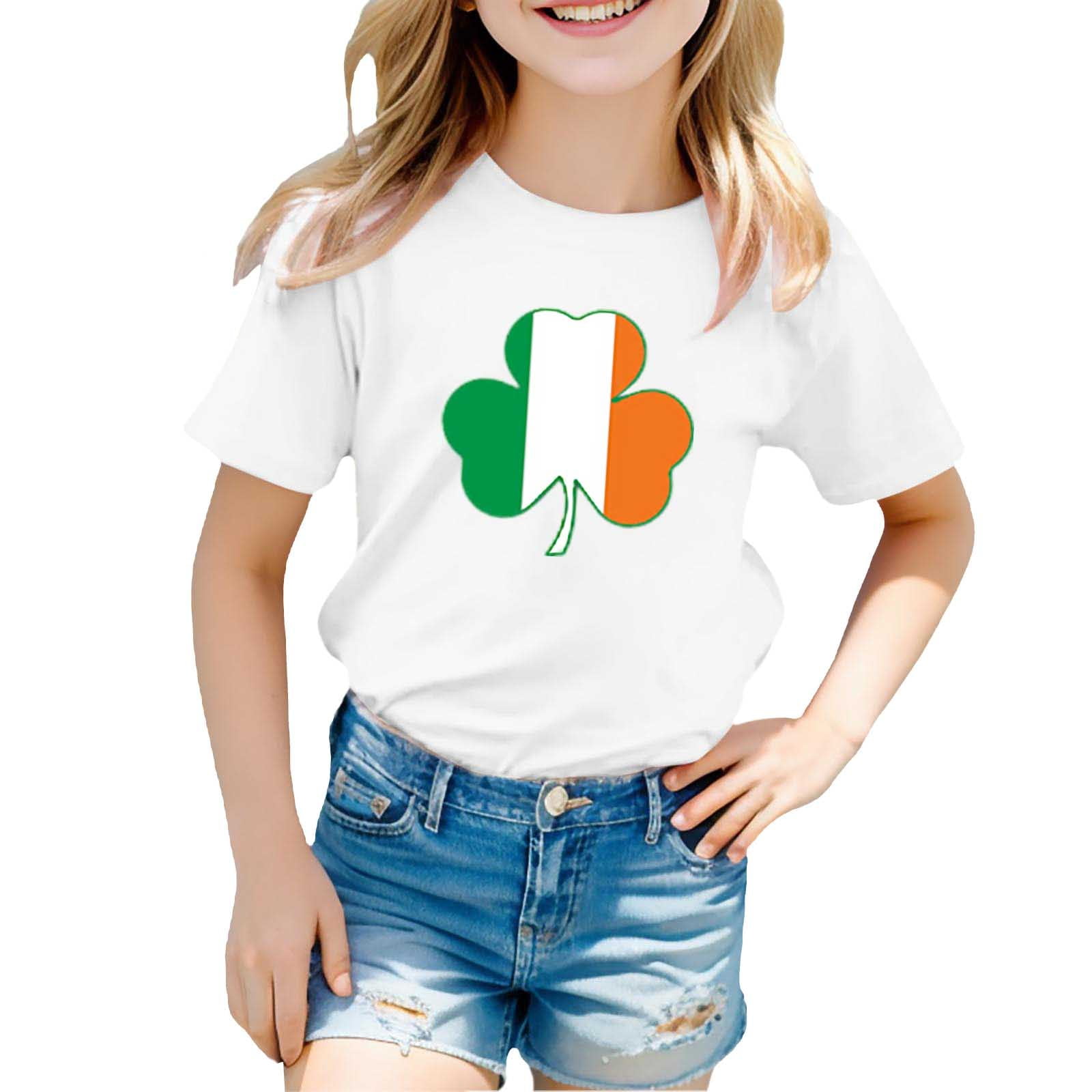 Aihuaihua St Patrick Day T Shirt Girls Crewneck Paddy's Day Graphic ...