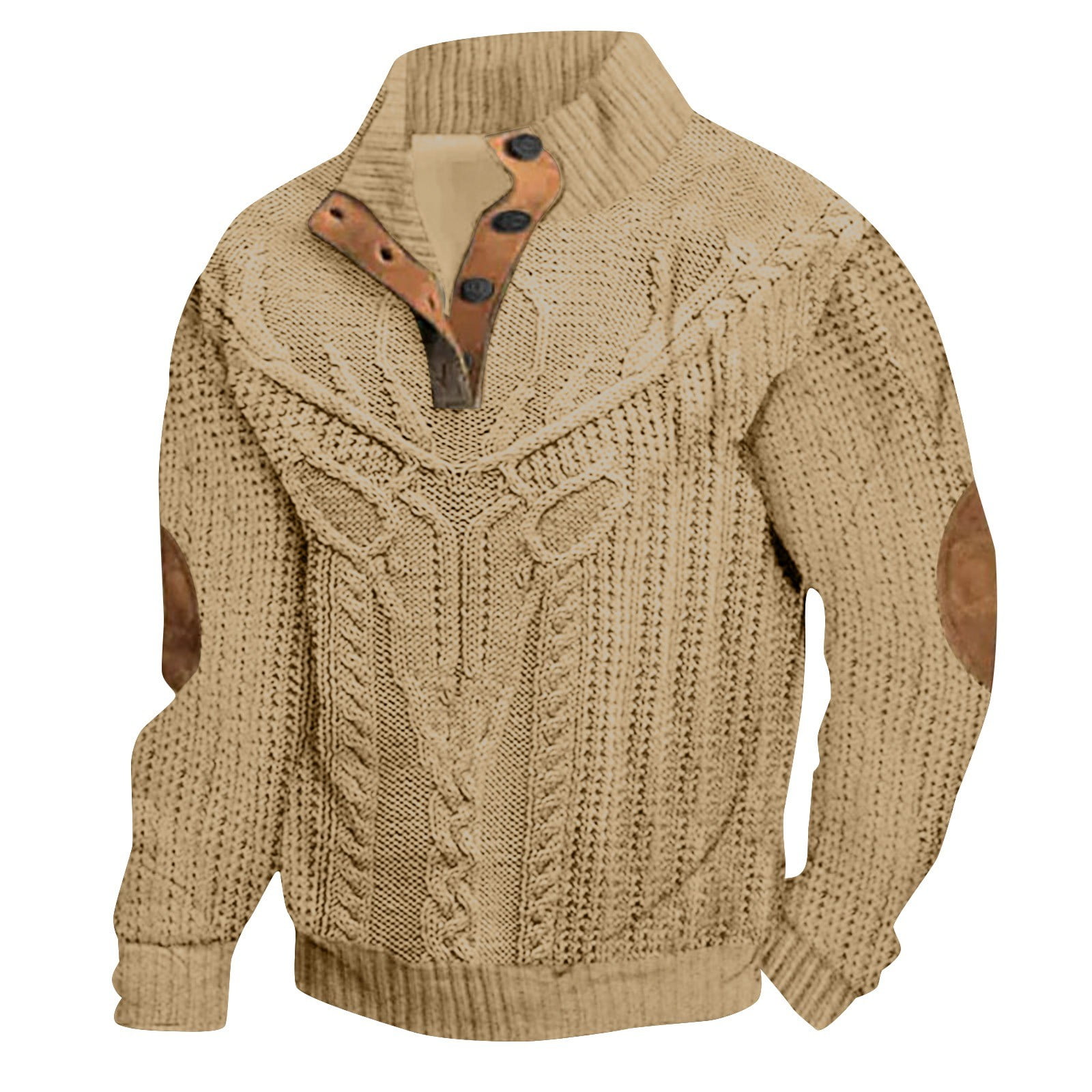 Aihuaihua Sweatshirts for Men Quarter Button Stand Collar Shirts 3D ...