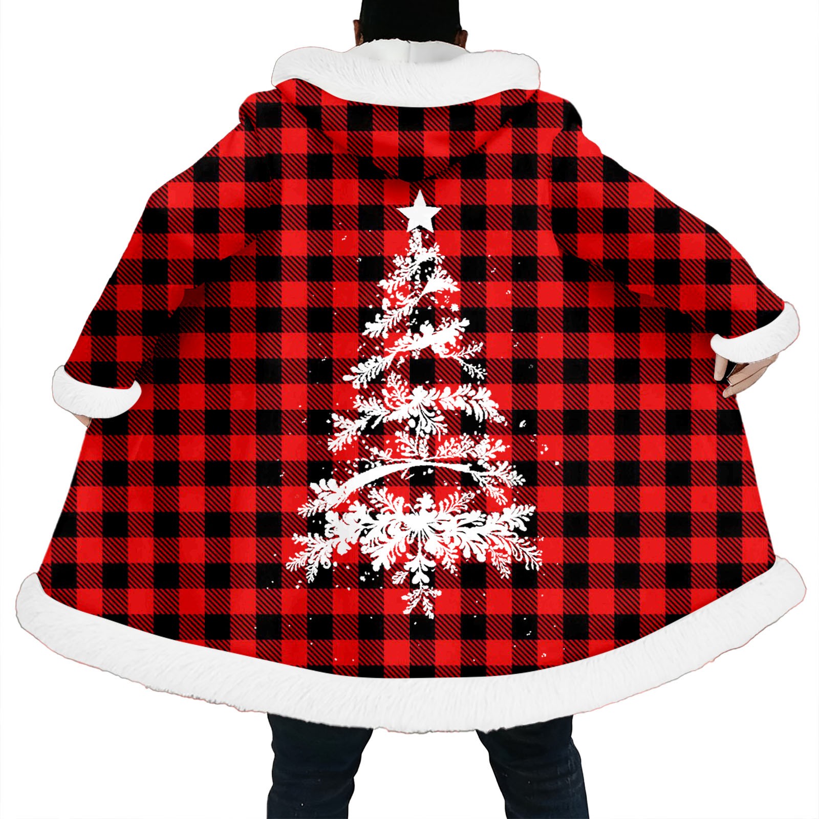Aihuaihua Ugly Christmas Men's Long Cardigan Hoodies Reindeer Print ...