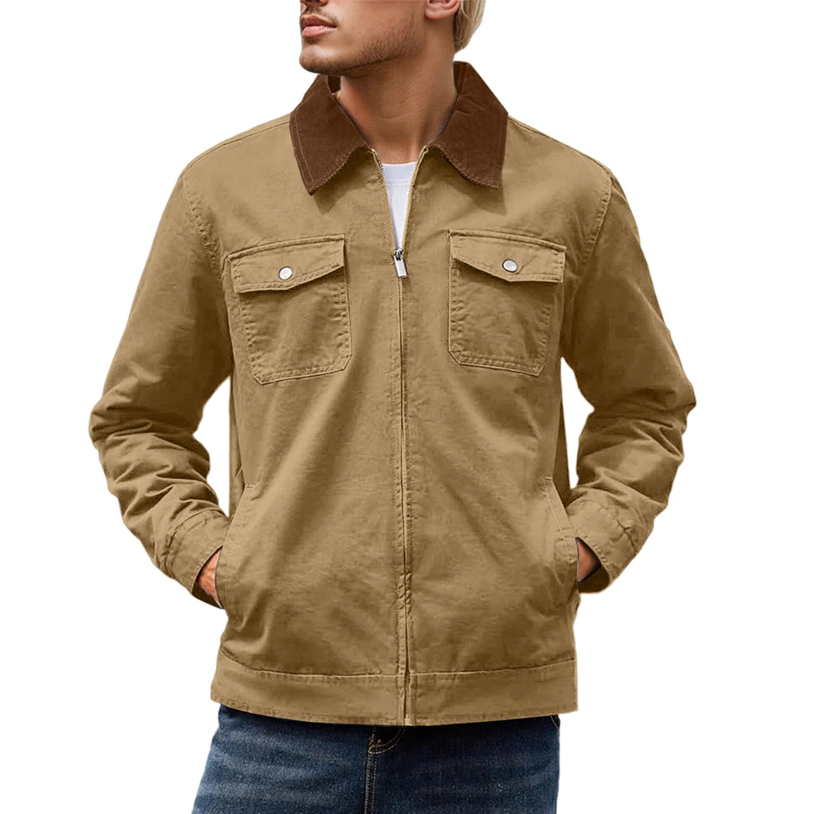 Aihuaihua Warm Jacket for Men Casual Outerwear Coat For Fall Winter ...