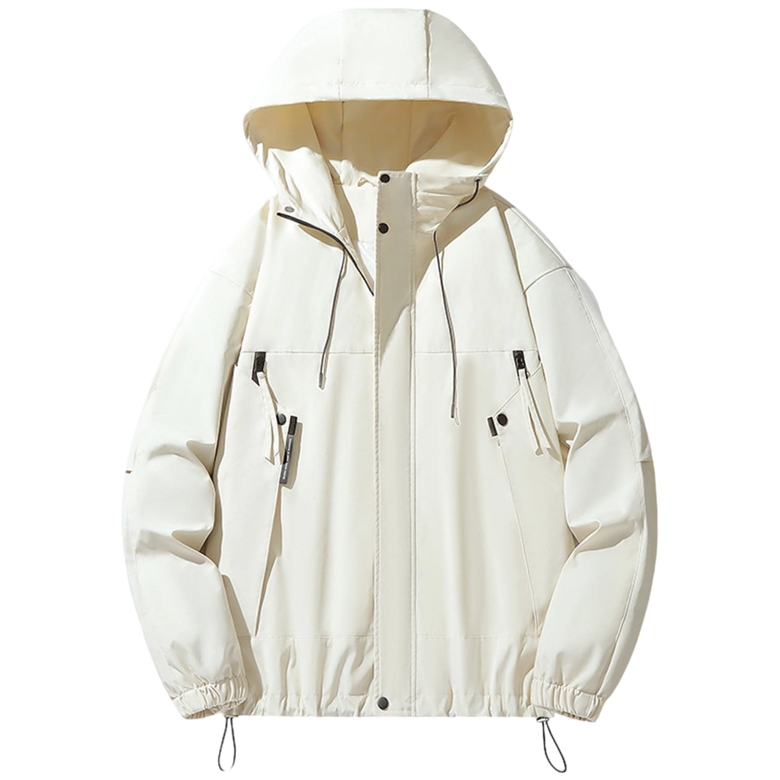 Aihuaihua Windbreaker for Men Casual Loose Windproof Jacket Athletic ...