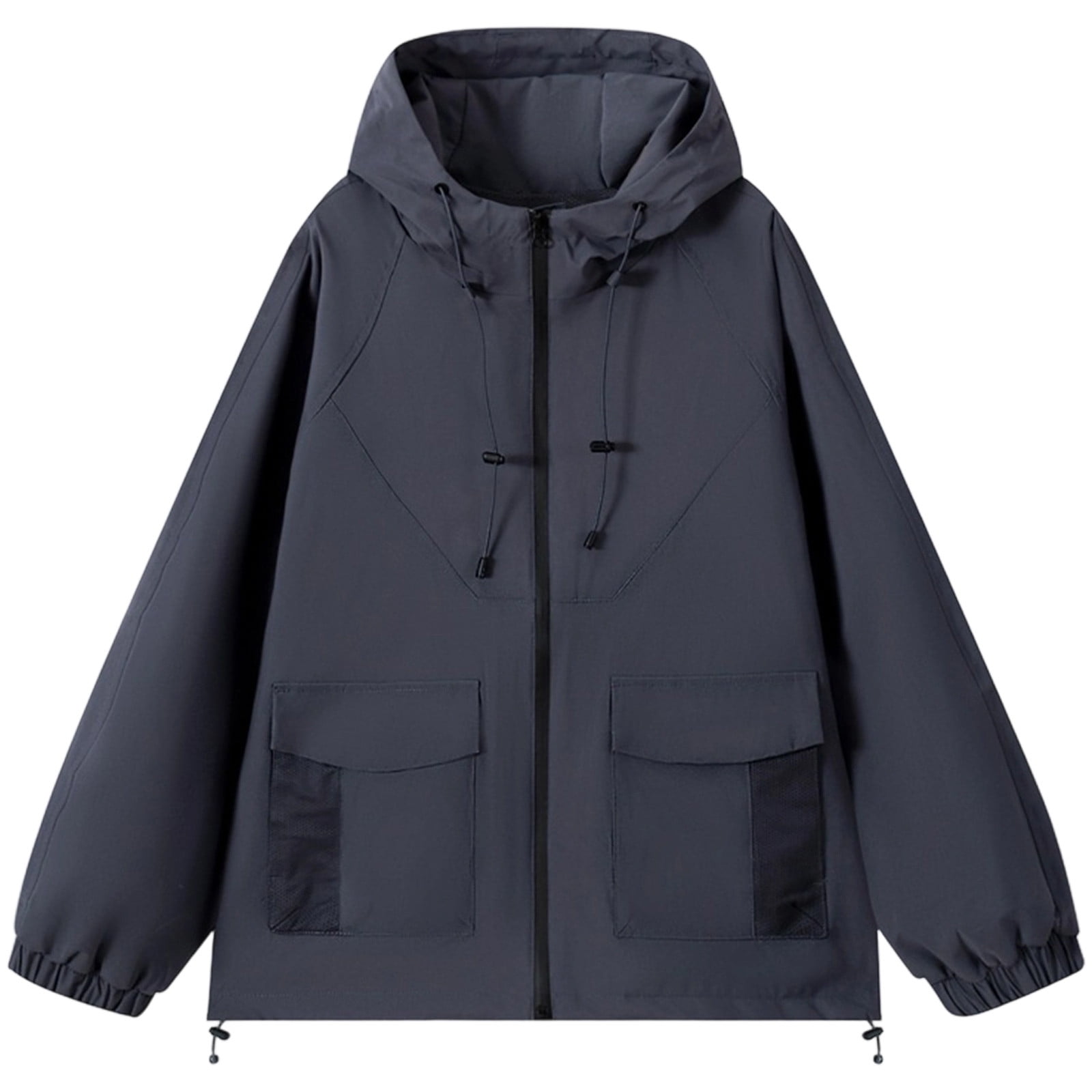 Aihuaihua Windbreaker for Men Jacket Casual Loose Windproof Jacket ...